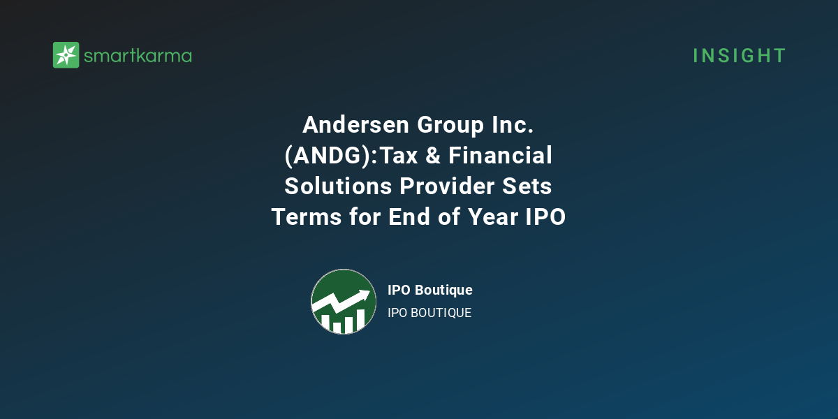 Andersen Group Inc. (ANDG):Tax & Financial Solutions Provider Sets ...