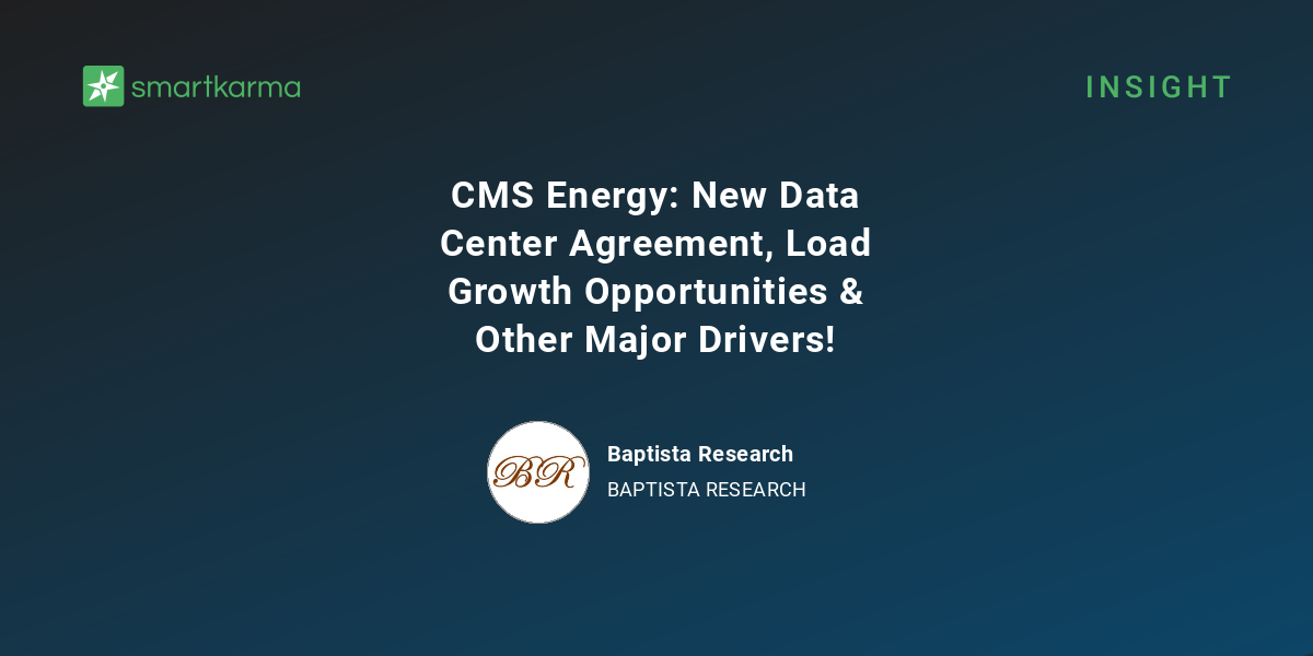 CMS Energy: New Data Center Agreement, Load Growth Opportunities ...