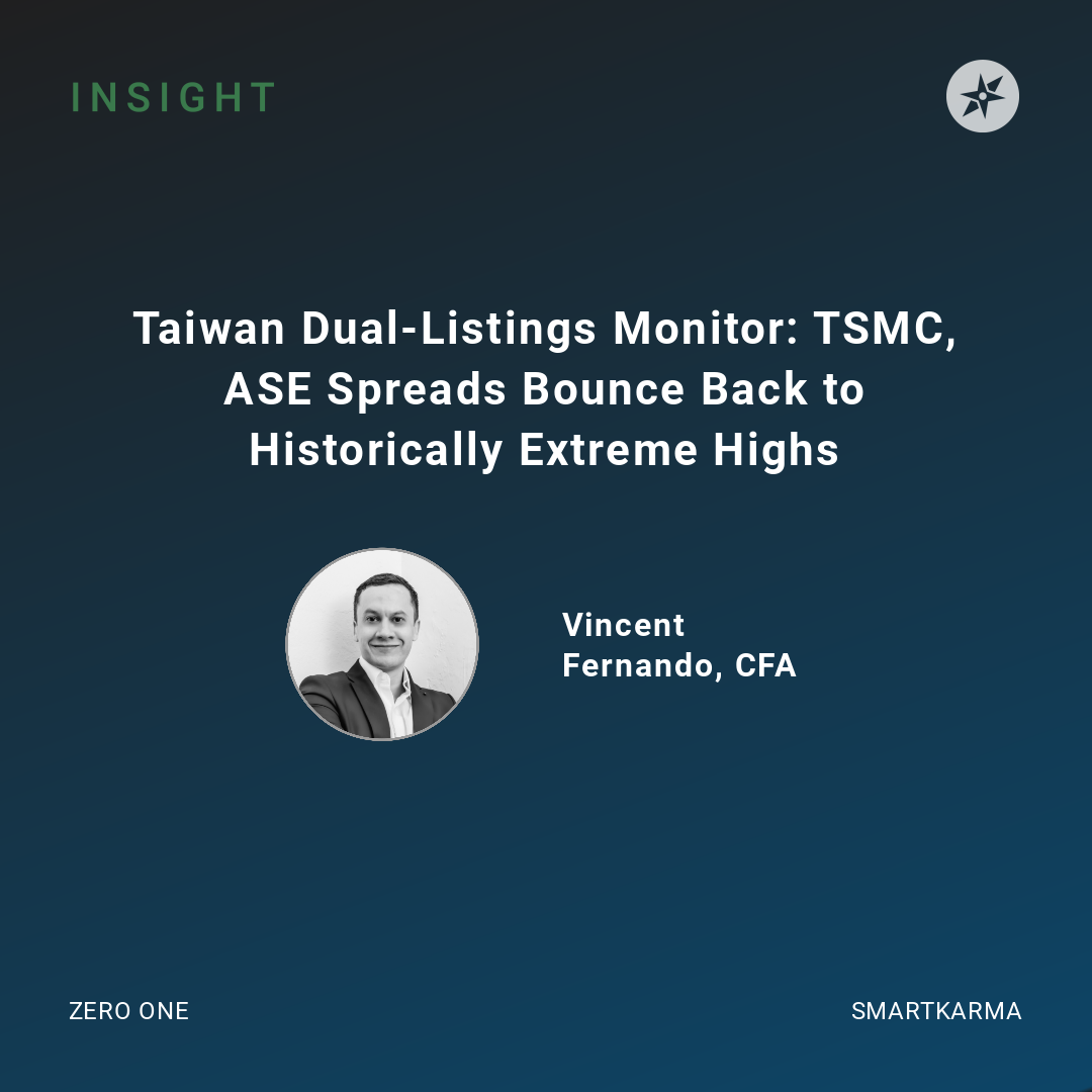 Taiwan Dual-Listings Monitor: TSMC, ASE Spreads Bounce Back to Historically Extreme Highs ...