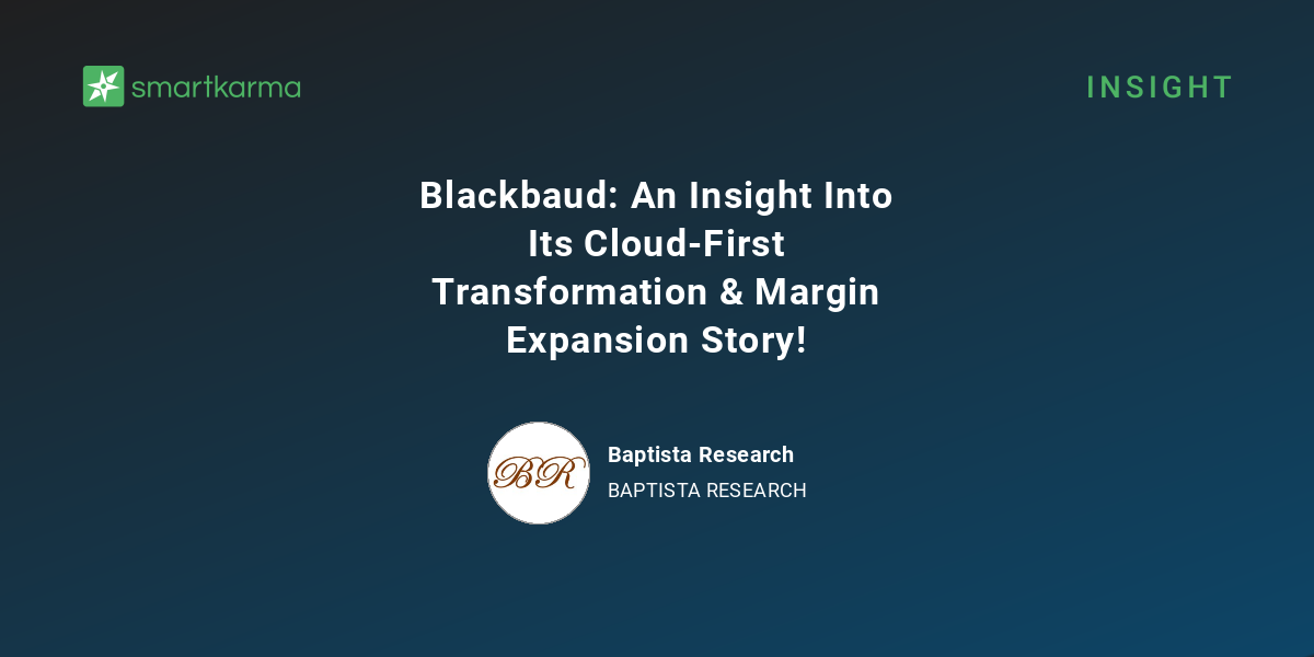 Blackbaud: An Insight Into Its Cloud-First Transformation & Margin ...